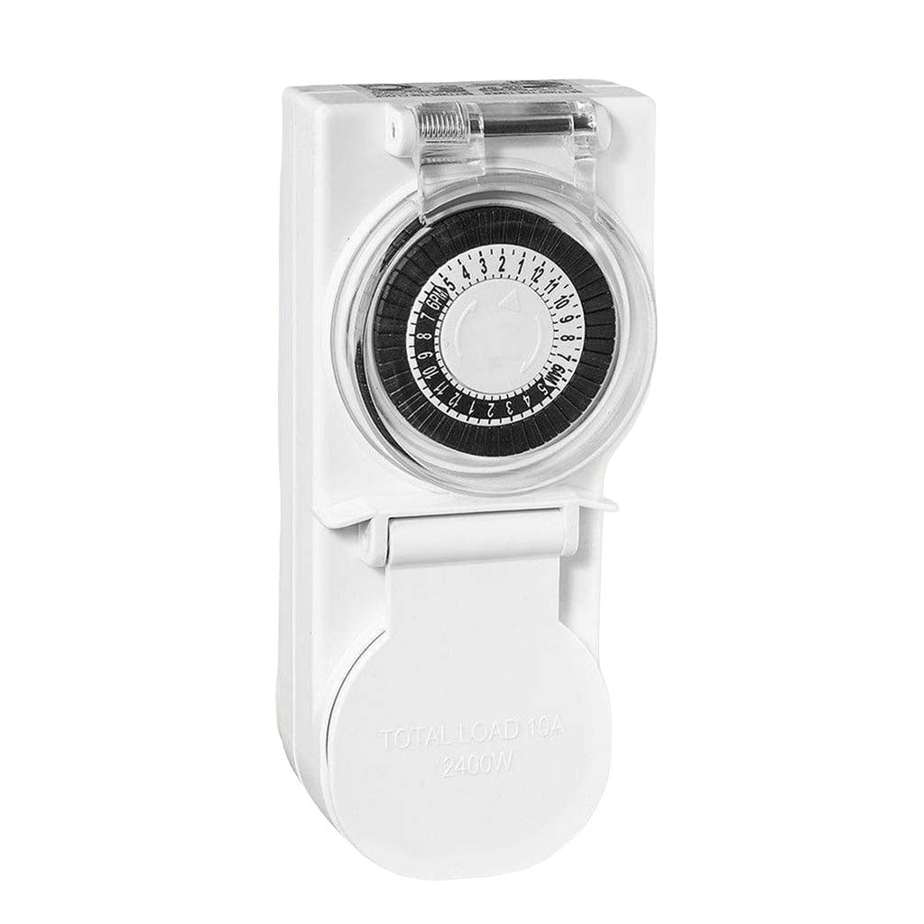 Hpm 24 Hour Analogue Outdoor Timer Ip44 Weatherproof D818oddp Double