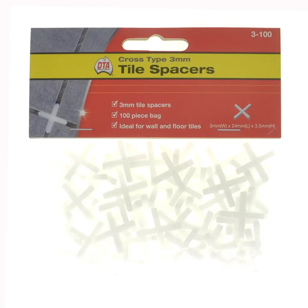 DTA Spacer Tile Lugs 3mm 100pcs 3-100 – Double Bay Hardware