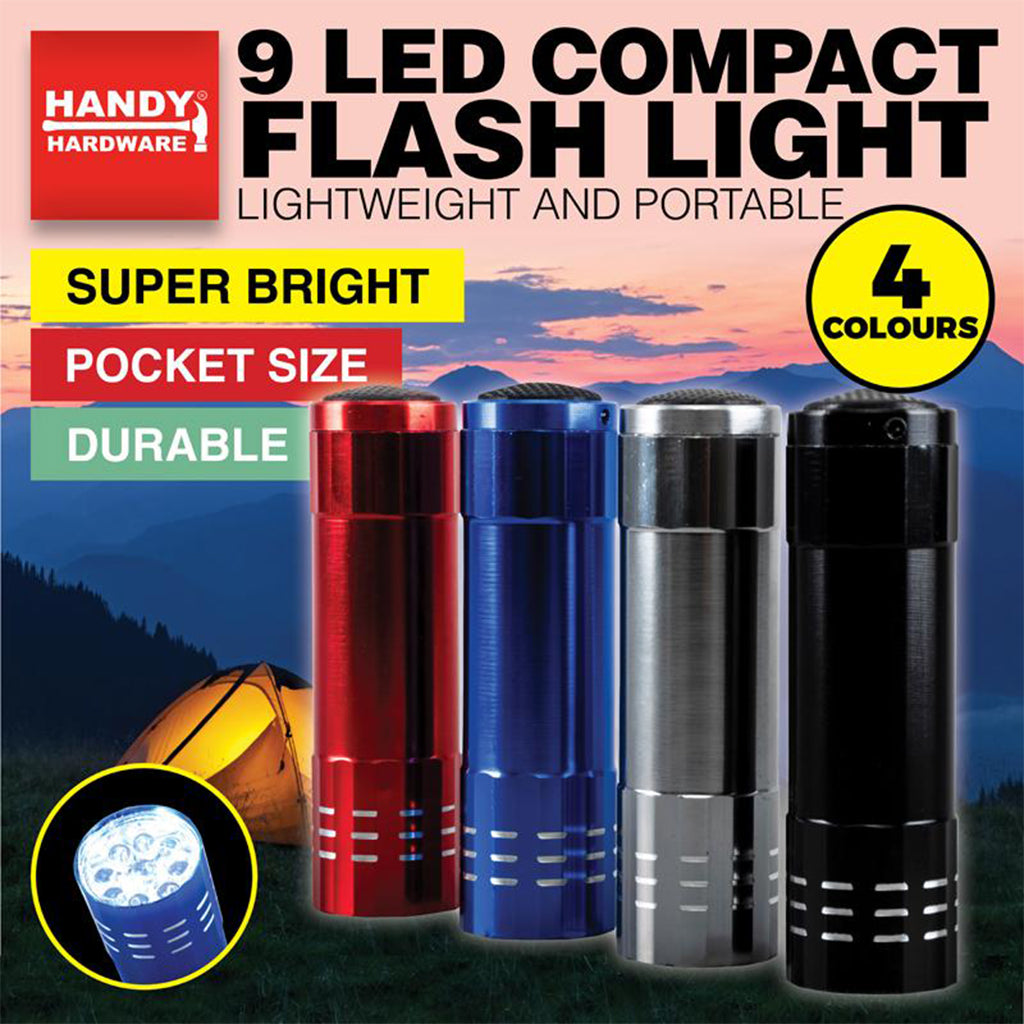 HANDY HARDWARE 9LED Flashlight 225866 – Double Bay Hardware