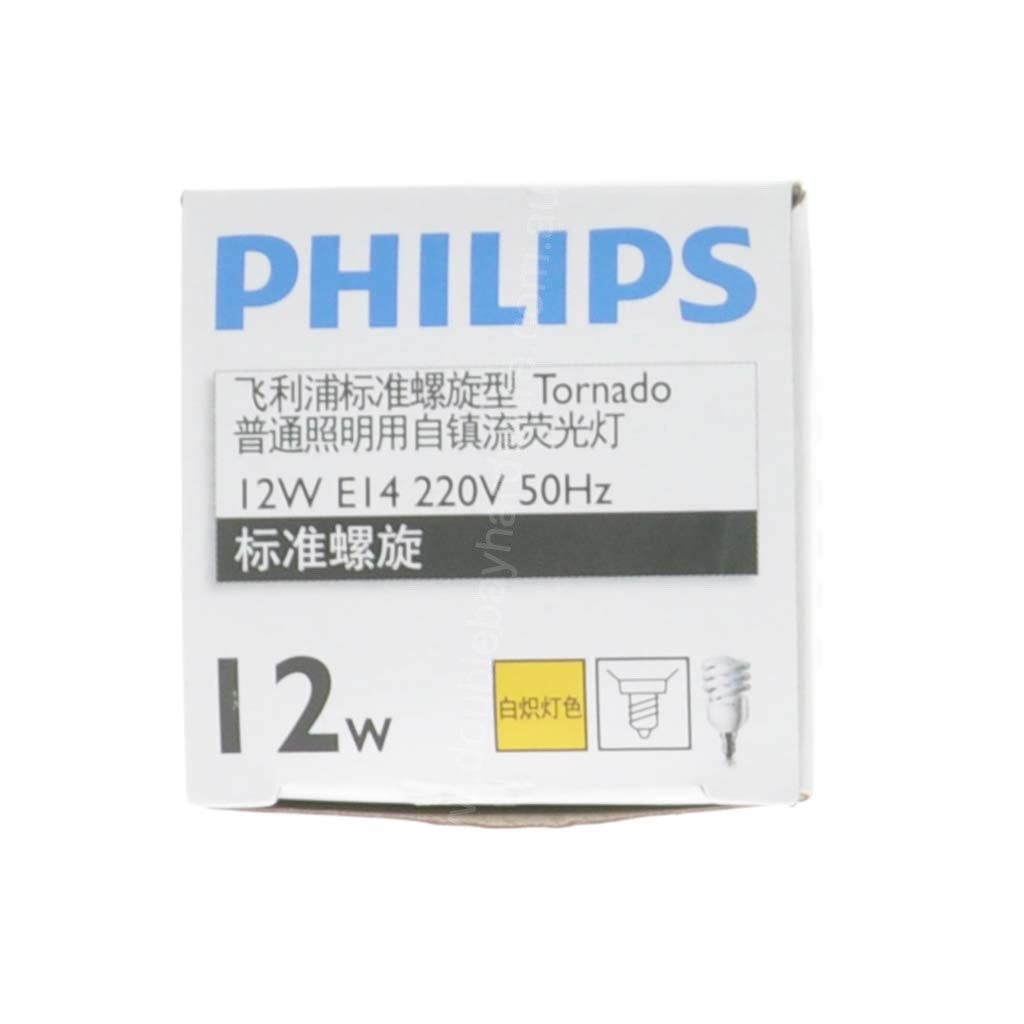 PHILIPS Tornado Spiral Energy Saving Light Bulb E14 12W W/W 102570