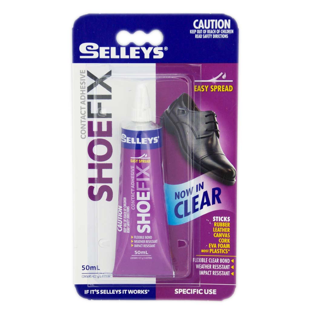 SELLEYS SHOEFIX Contact Adhesive Shoe Repair Glue Clear 50ml – Double ...
