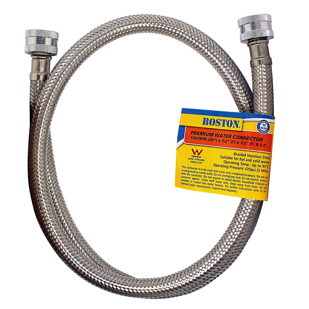 BOSTON Premium Flex Water Connector 10X1000mm 219312 Plumbing Hose ...