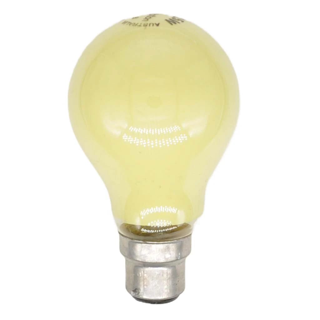 GLS Coloured Incandescent Light Bulb B22 240V 40W Yellow – Double Bay ...