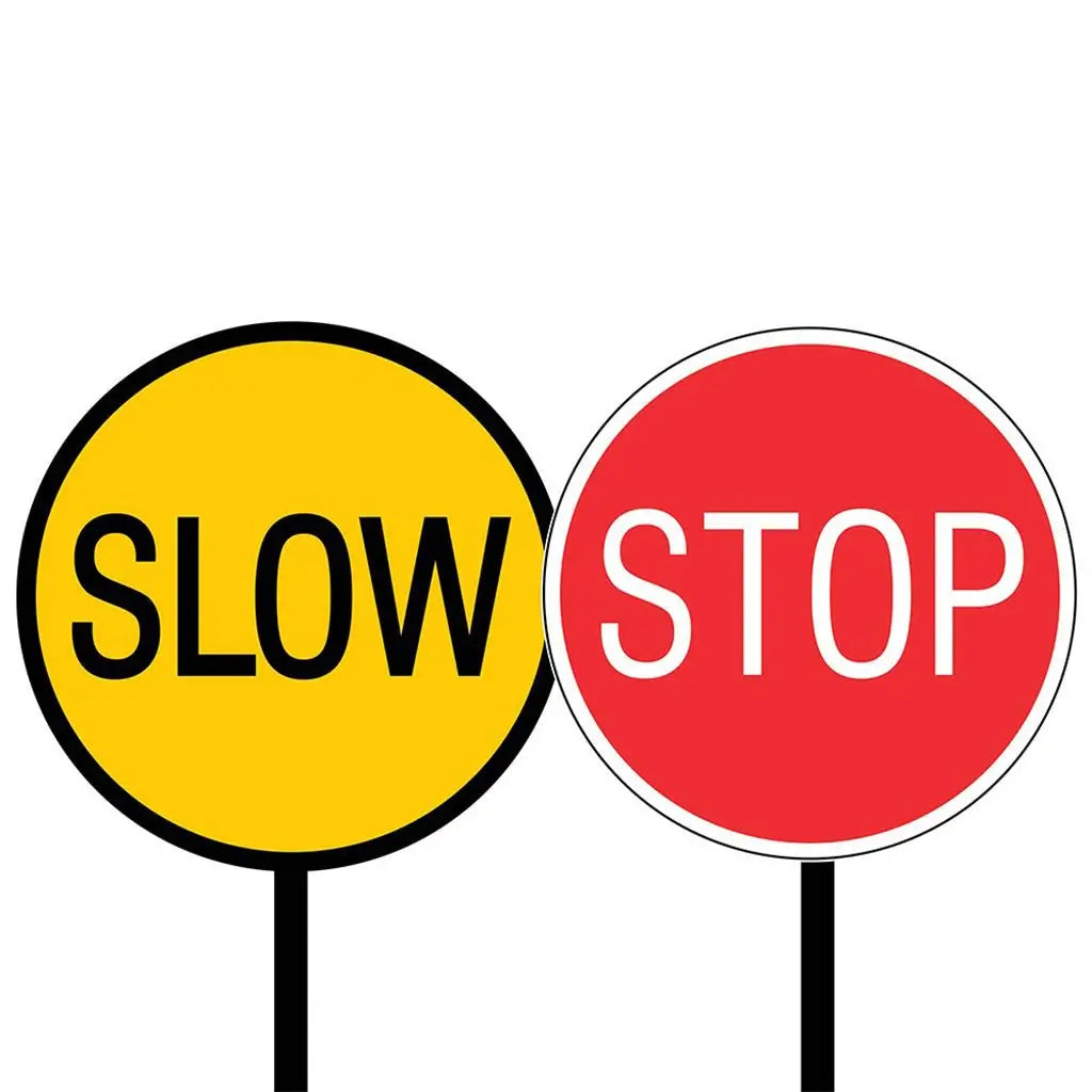 Pro Choice Stop/Slow Reflective Traffic Control Sign TTCSSAL – Double ...