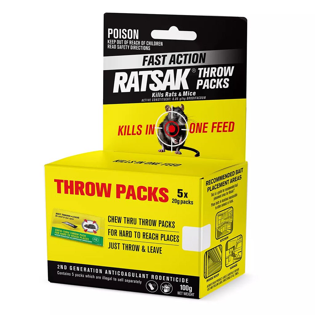 Ratsak Fast Action Throw Packs For Rats Mice – Double Bay Hardware