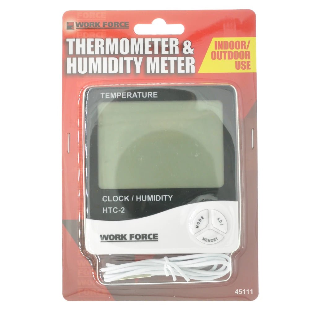Work Force Indoor & Outdoor Thermometer & Humidity Meter 45111 ...