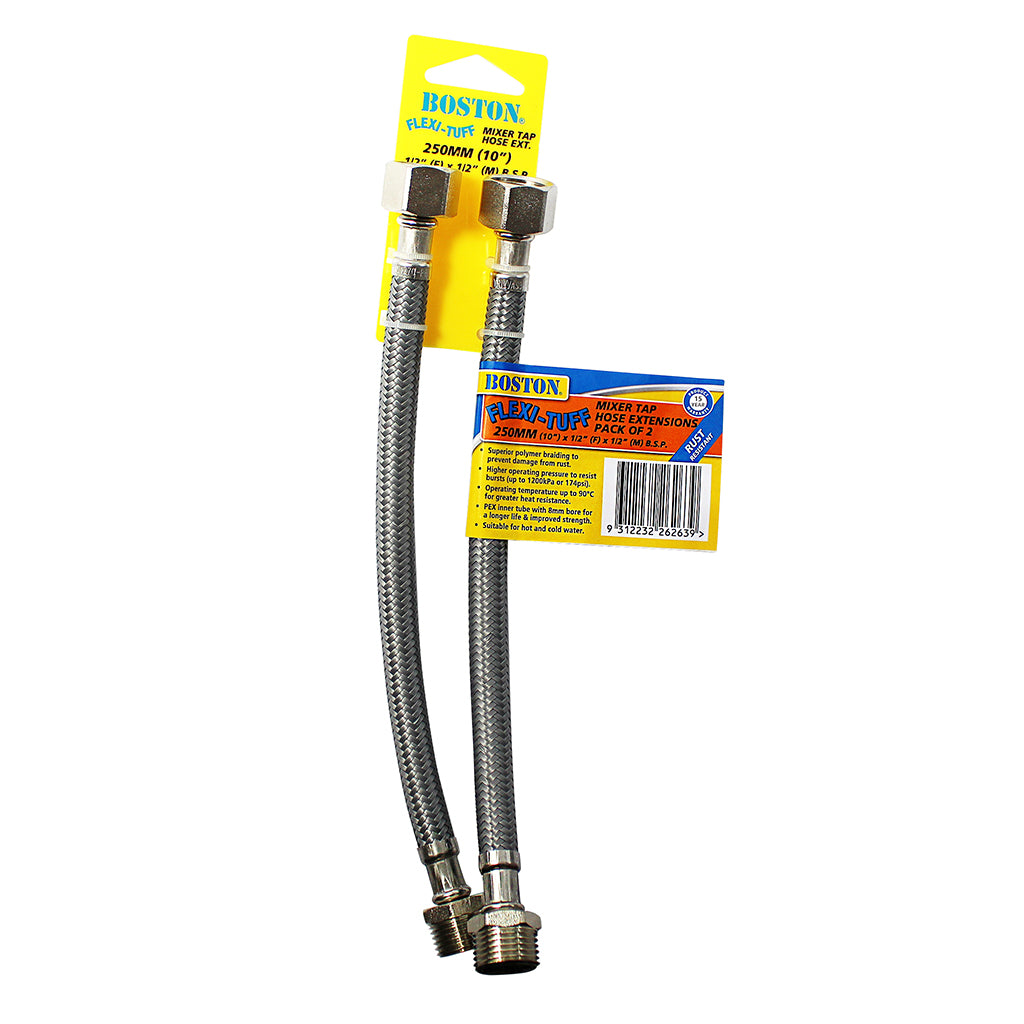 BOSTON FLEXI-TUFF Mixer Tap Hose Extension 250mm 262639