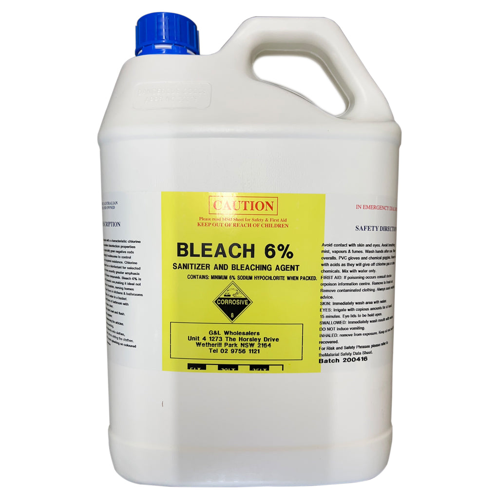 G&L Bleach 5L GLBLEACH – Double Bay Hardware