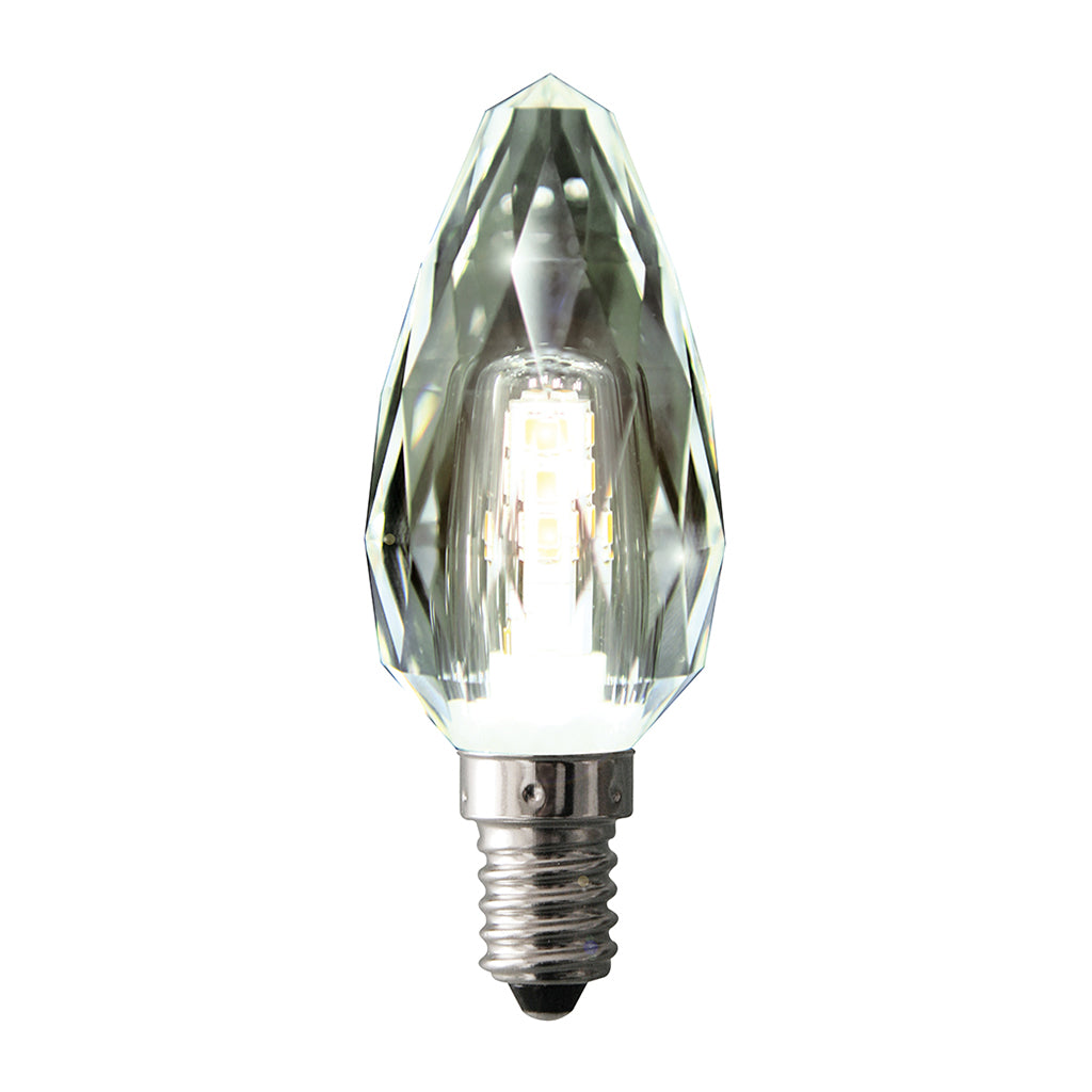 Lusion Candle Crystal GEM LED Light Bulb E14 240V 4W W/W 20275 – Double ...