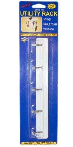 HANDY PRODUCT Stick-On Utility Rack with 5 Hooks U3