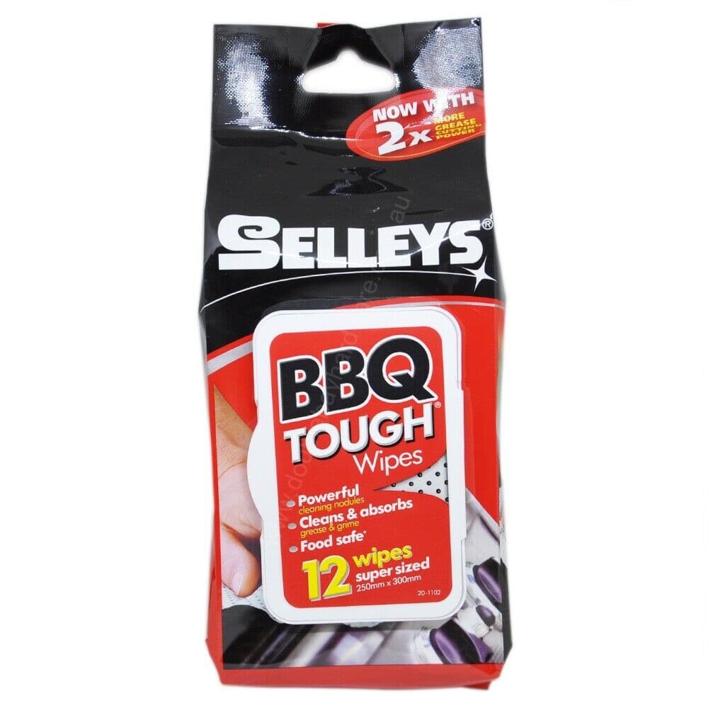 SELLEYS BBQ Tough Grease & Grime Wipes 12Pcs Included BW